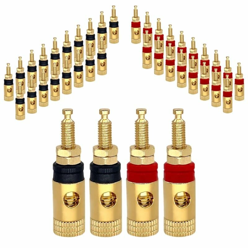 8 шт. разъем для динамика аудио разъем для подключения динамиков клемма усилителя медный позолоченный разъем типа «банан» медный