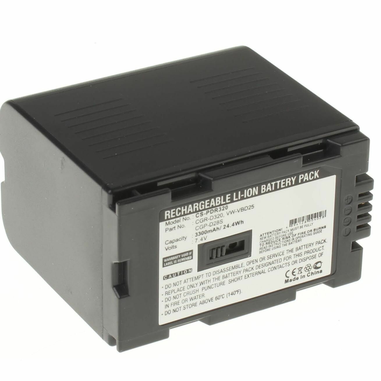 Аккумулятор iBatt 3300mAh для видеокамер Panasonic CGR-D28S, CGR-D320