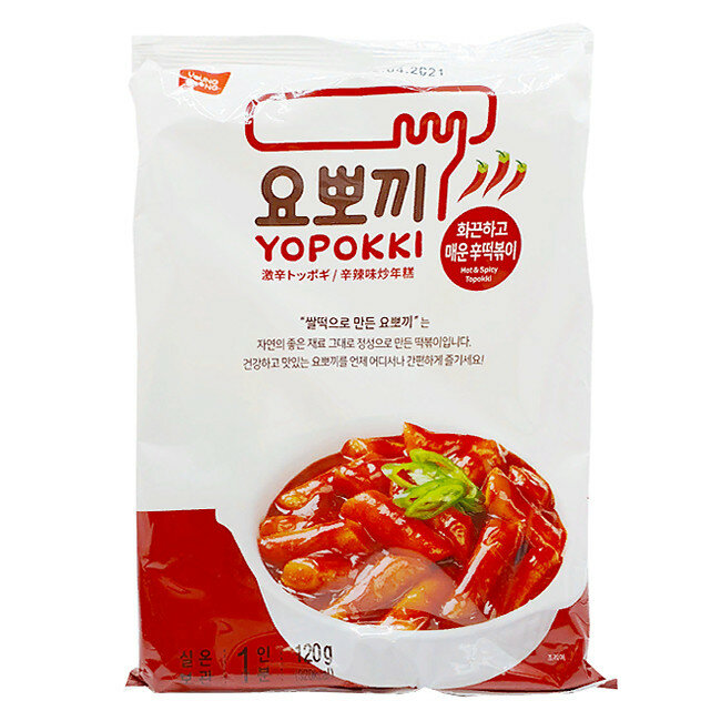 Рисовые палочки Yopokki с остро-пряным соусом 120 г, Южная Корея