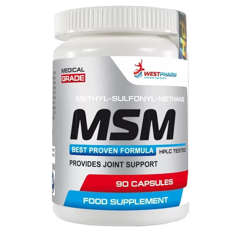 Восстановление хрящей, связок и мышц MSM 200 мг 90 капс (WestPharm)