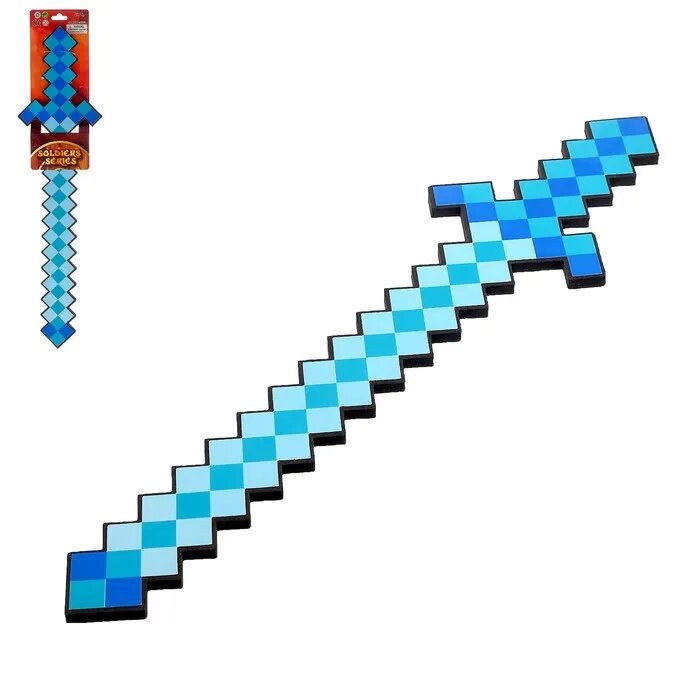 Мягкий алмазный меч «Крафт», для мальчиков, яркий, безопасный, большой