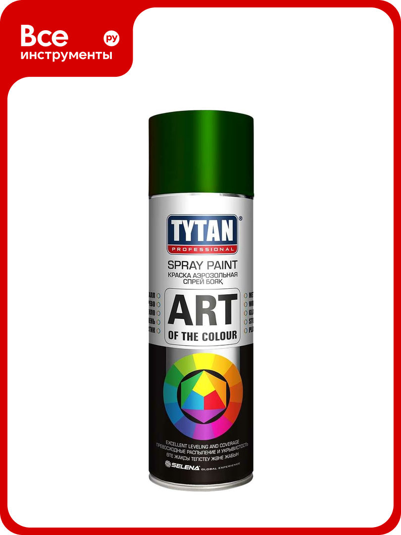 Аэрозольная краска Tytan PROFESSIONAL ART OF THE COLOUR RAL6005, темно-зеленая 400мл 93687 54034, 283 г, пластиковый