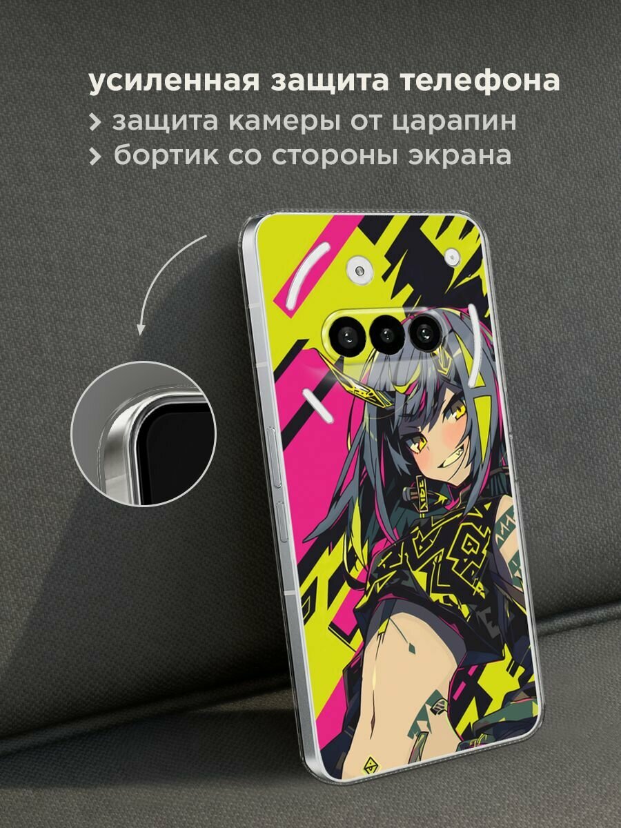 Чехол на Nothing Phone 3a / Нотинг Фон 3а с принтом "Девушка в кибер костюме" — фото 1