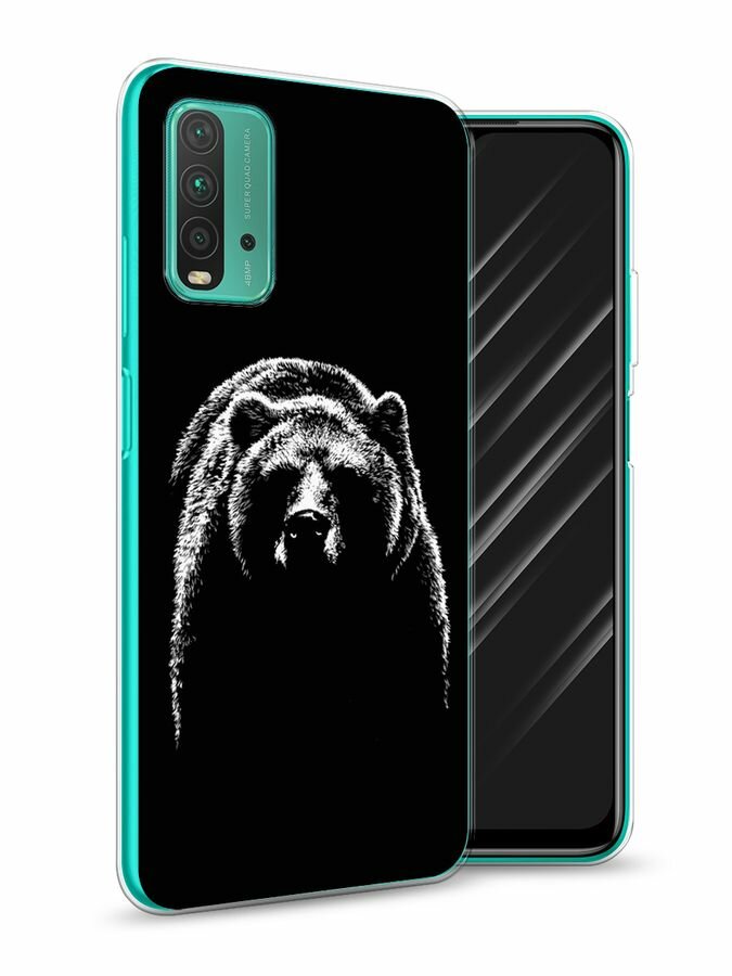 Чехол на Xiaomi Redmi 9T / Сяоми Редми 9Т с принтом "Медведь в ночи"