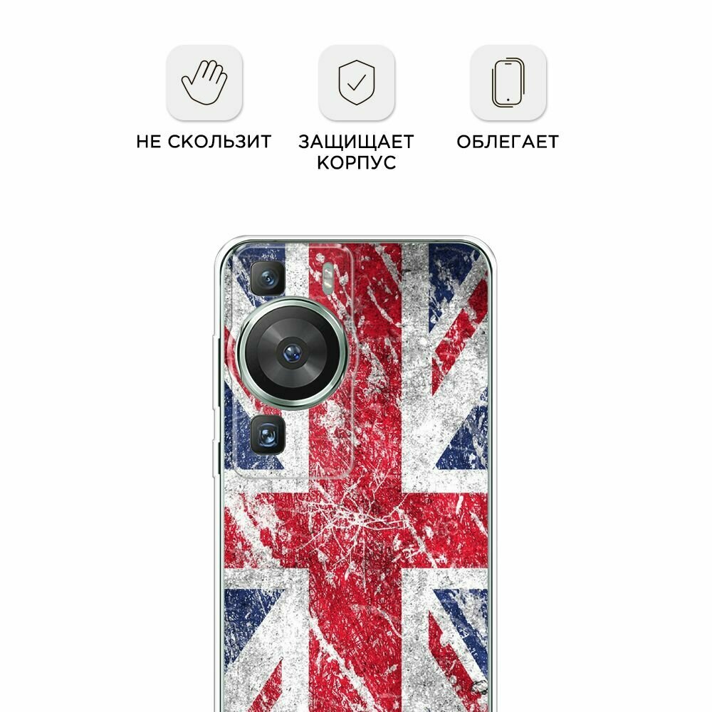 Чехол на Huawei P60/P60 Pro / Хуавей P60/P60 Про с принтом "Флаг британский" — фото 1