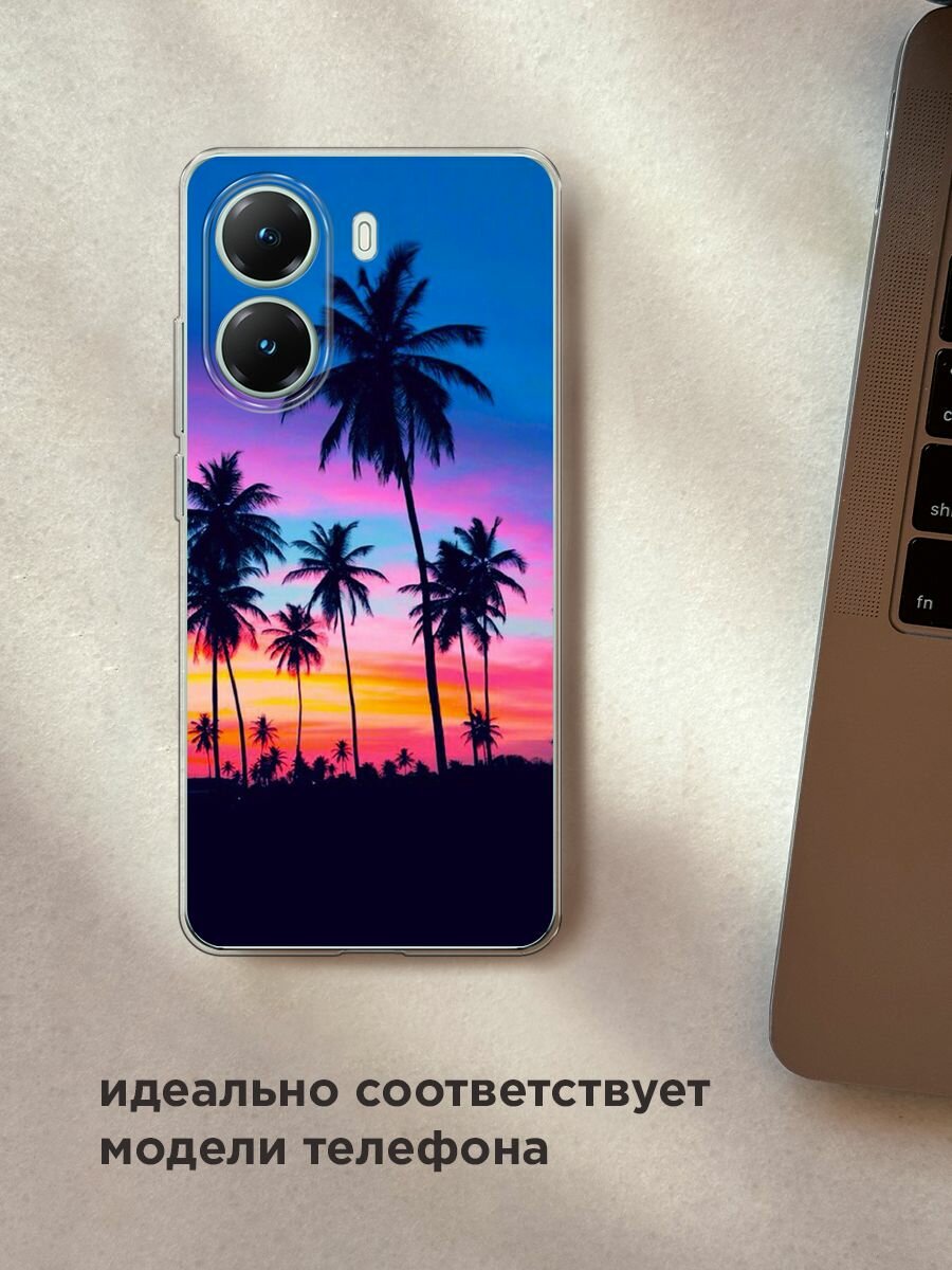 Силиконовый чехол на Poco X7 Pro / Поко X7 Про с принтом "Закат 5" — фото 1