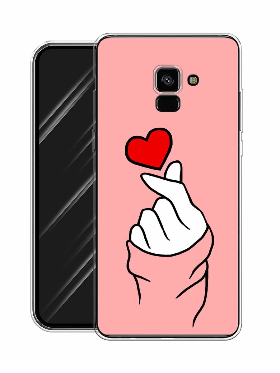 Чехол на Samsung Galaxy A8 + / Самсунг Галакси А8 Плюс 2018 с принтом "Милое сердечко" — фото 1
