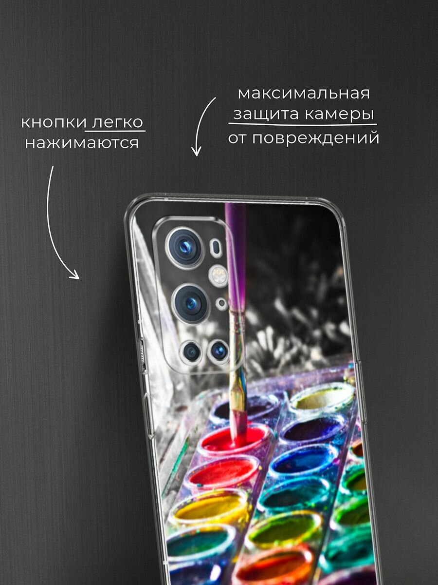 Чехол на OnePlus 9 Pro / ВанПлас 9 Про с принтом "Палитра красок" — фото 1