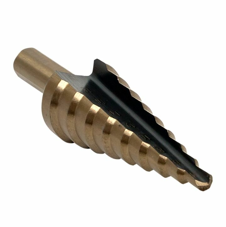 Cверло EKF ступенчатое HSS, 9 ступеней, 70 мм