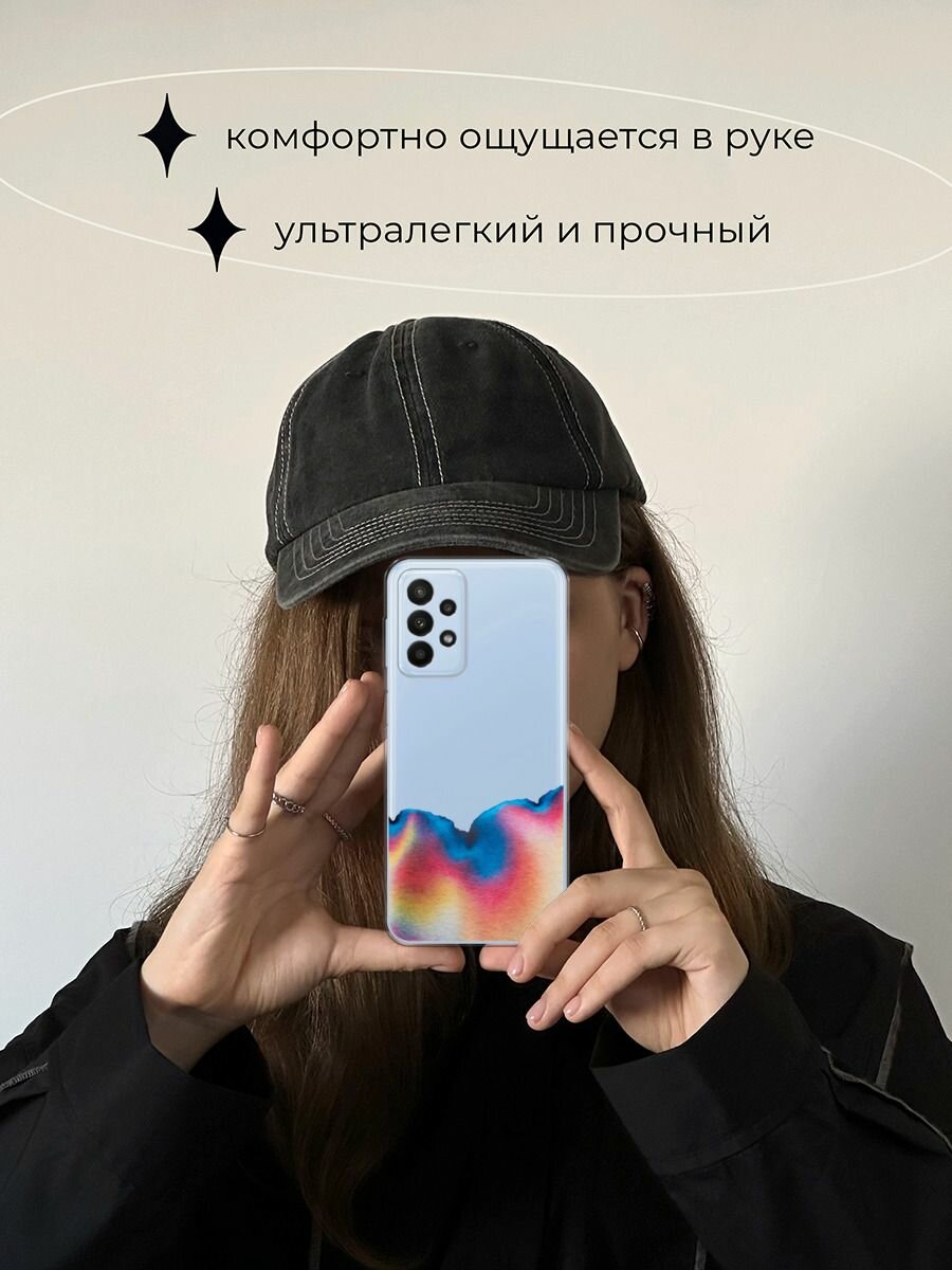 Чехол на Samsung Galaxy A23 / Самсунг Галакси А23 с принтом Акварельное сочетание, прозрачный — фото 1