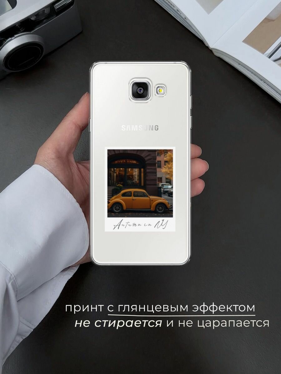 Силиконовый чехол на Samsung Galaxy A5 2016 / Самсунг Галакси А5 2016 с принтом Осенний палароид — фото 1