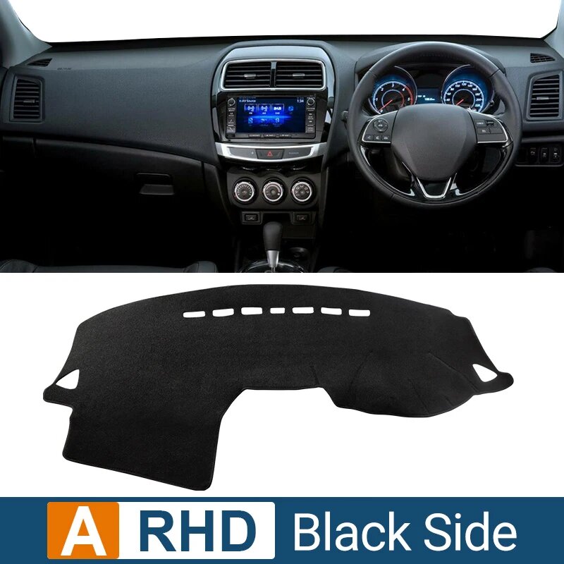 Коврик на приборную панель Mitsubishi ASX/RVR/Peugeot 4008, RHD Black Side