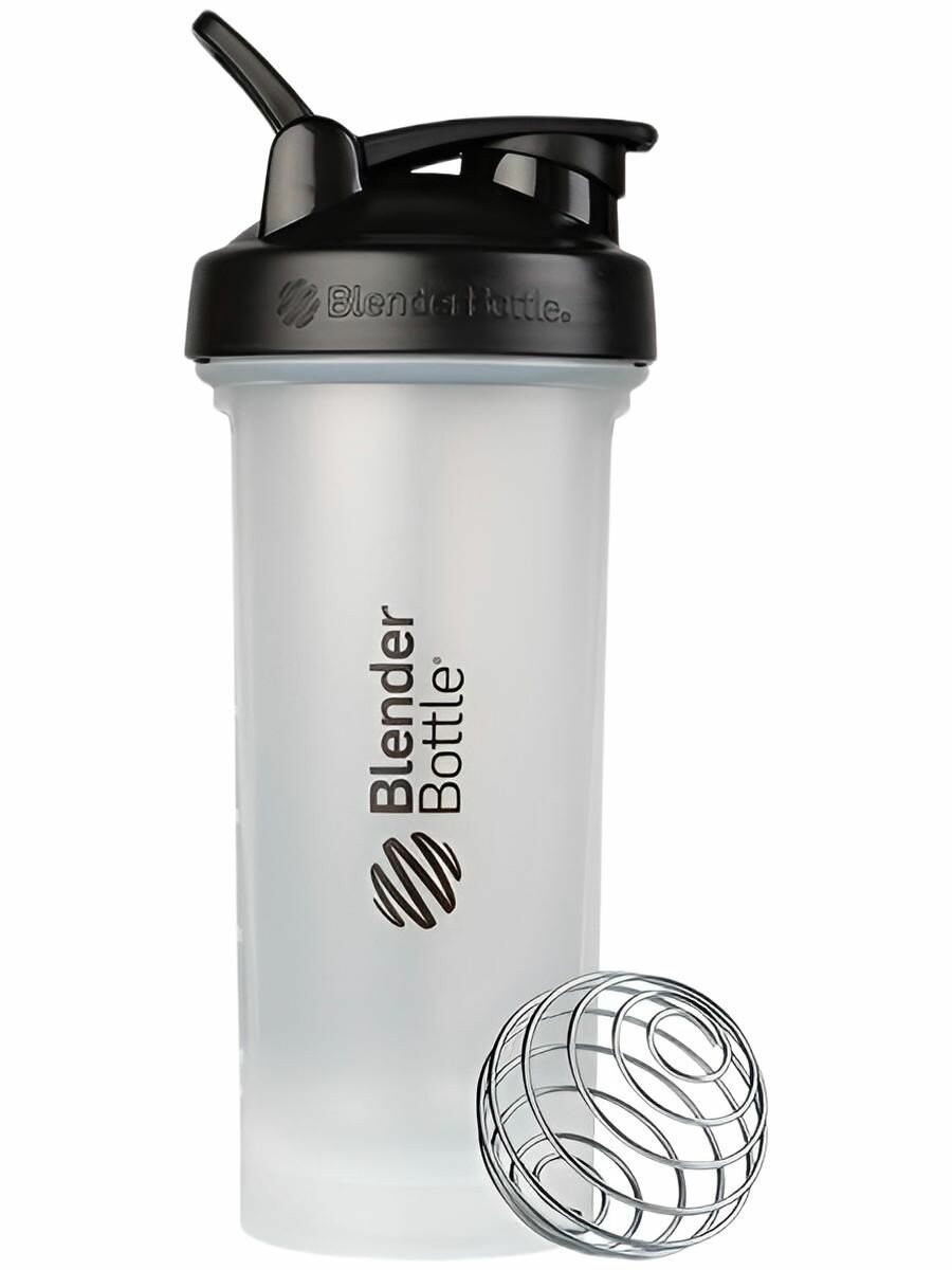 BlenderBottle, Шейкер спортивный Classic, цвет Clear Black (прозрачный/чёрный), 828 мл (28oz)