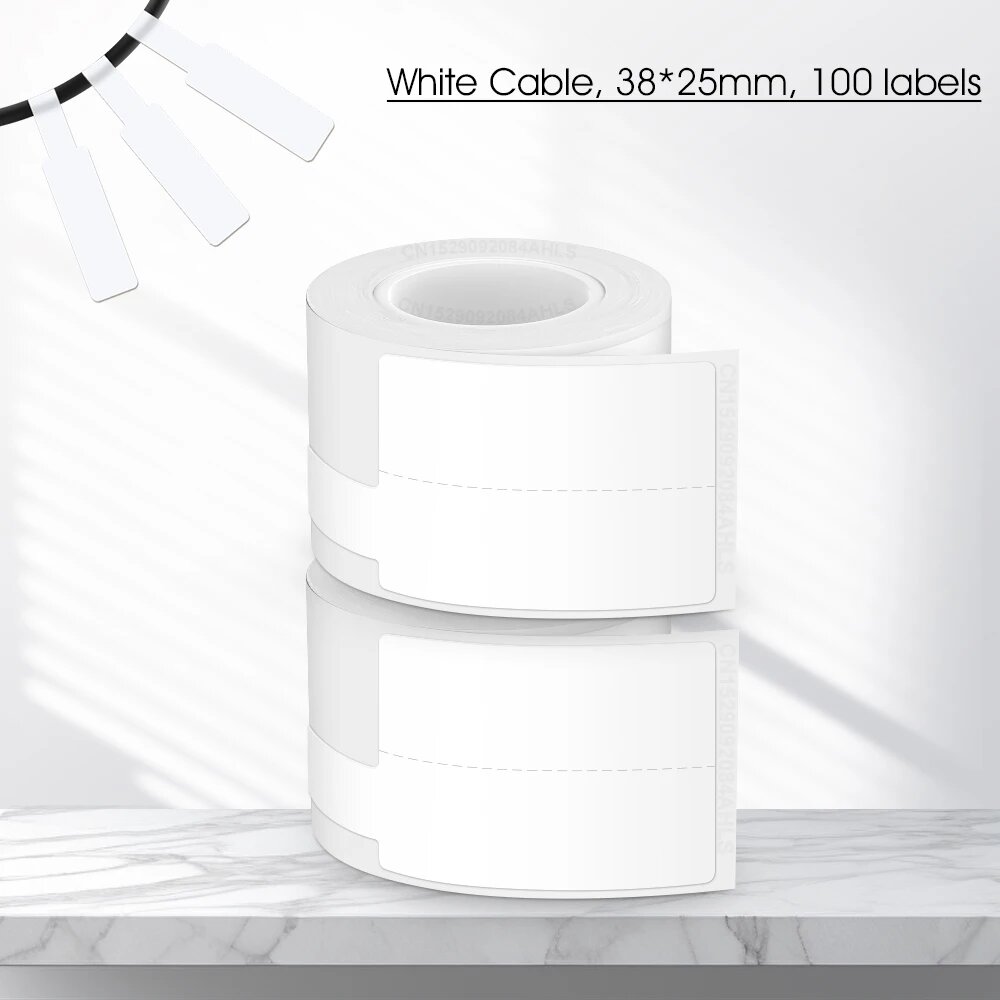 Этикетки для кабеля White Cable, 38*25 мм, 100 шт