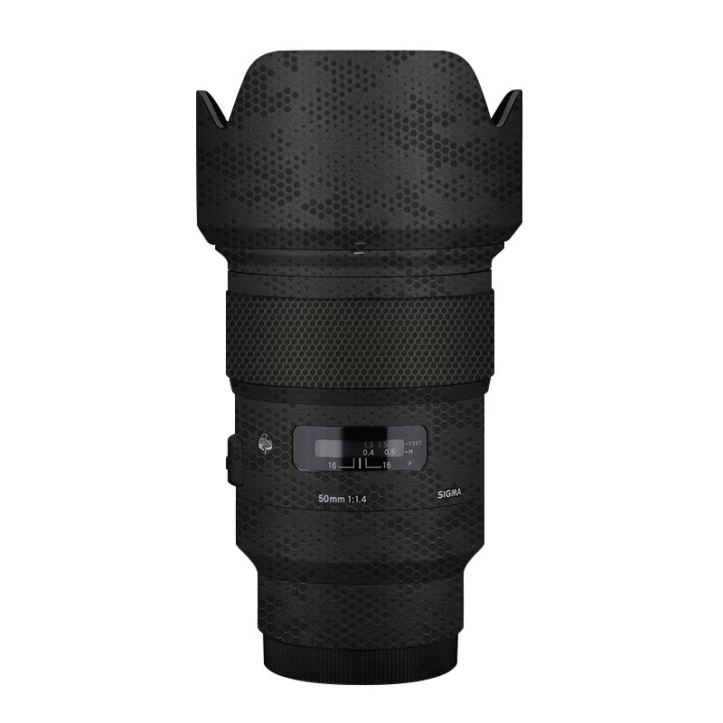 Защитная пленка для объектива Sigma 50mm F1.4 Art (Sony E-mount), змеиная чешуя черный рисунок