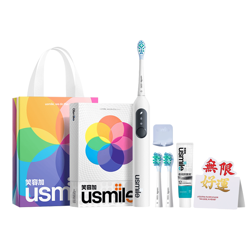 Электрическая зубная щетка унисекс Usmile P10 Smart Version P10 Kunlun White (Toothpastes+Greeting Card+Box Limited Edition)