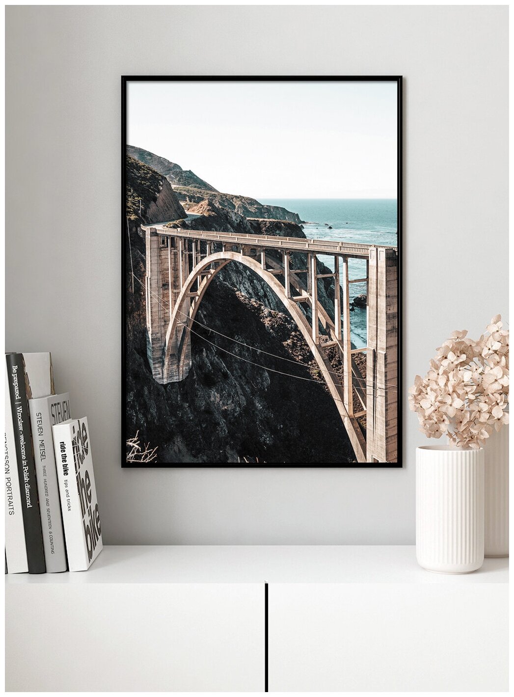 Постер в рамке Postermarkt Мост и море, 50х70 см