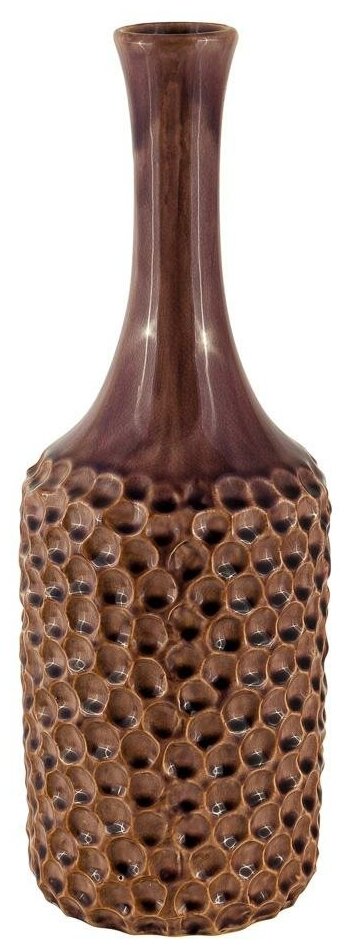 Ваза Decor of Today "Лиловая Дорис", керамика, коричнево-фиолетовая, 40 см