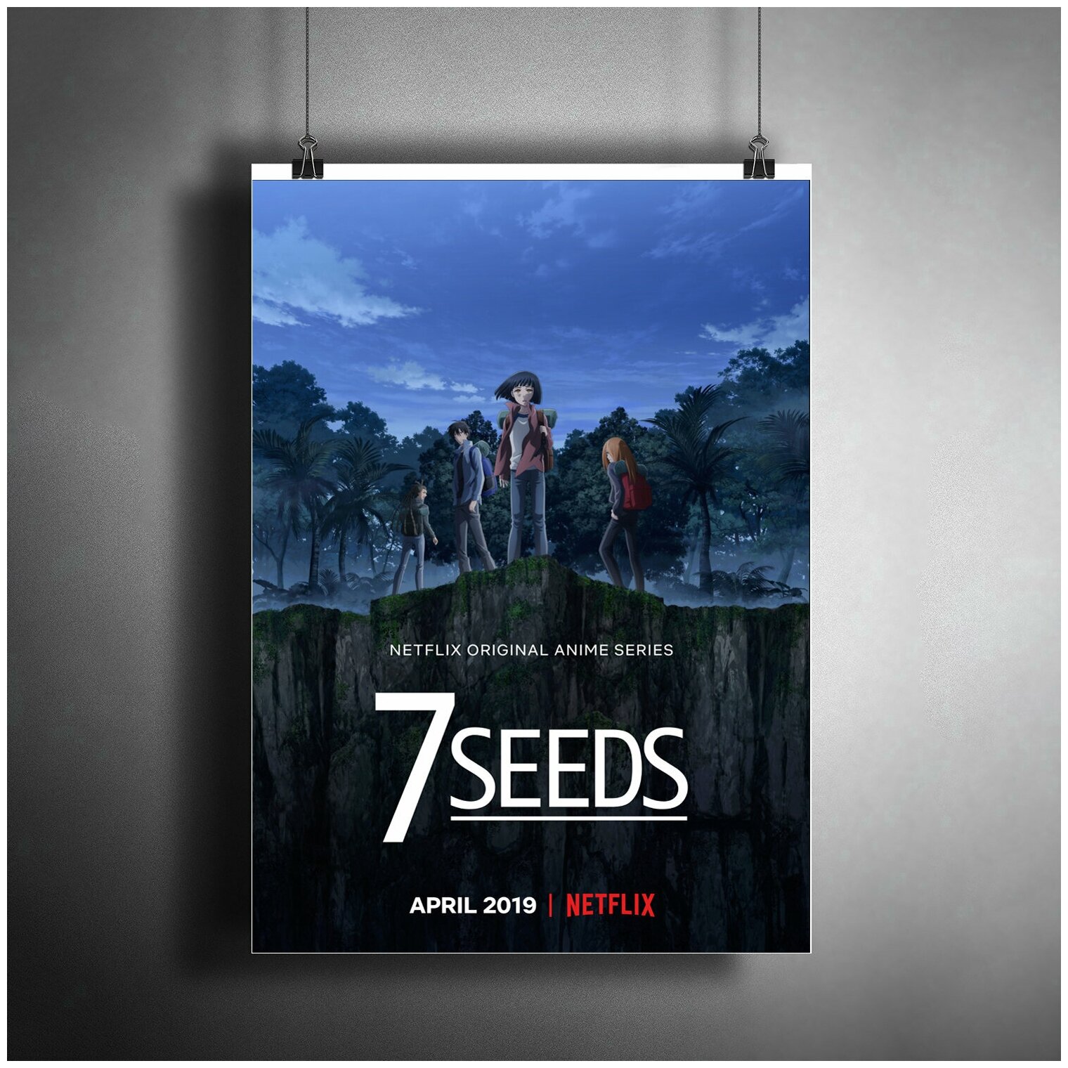 Постер плакат для интерьера "Аниме, манга, мультсериал: 7 семян. (7 Seeds)" / Декор дома, офиса, комнаты, квартиры A3 (297 x 420 мм)