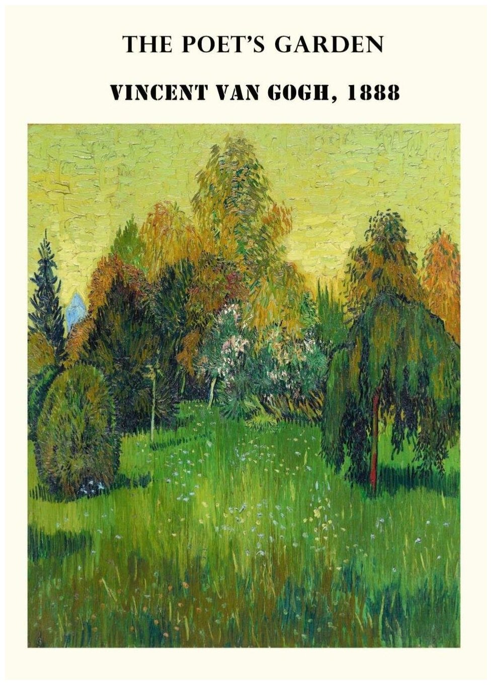 Постер / Плакат / Картина Ван Гог - Сад поэта 60х90 см в подарочном тубусе