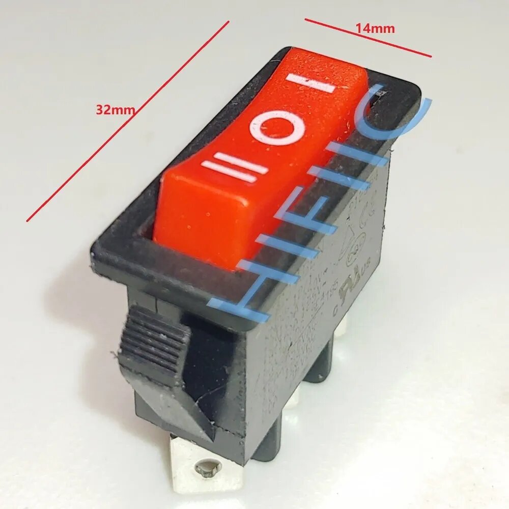 JIABEN KND2-12 / 1 Перекидной переключатель 3Pins 3Positions 12A 250VAC 18A 125VAC Красная кнопка