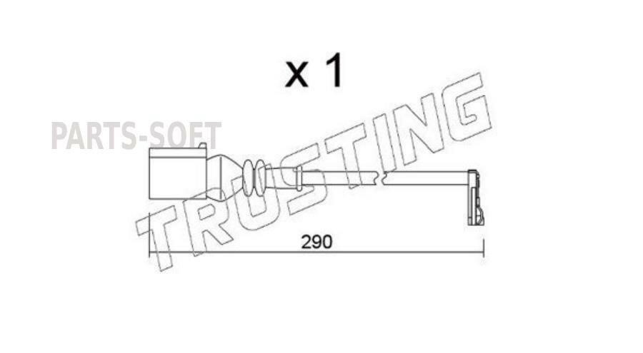 Датчик износа тормозных колодок VW Crafter II 2016- Rear Trusting арт. SU365