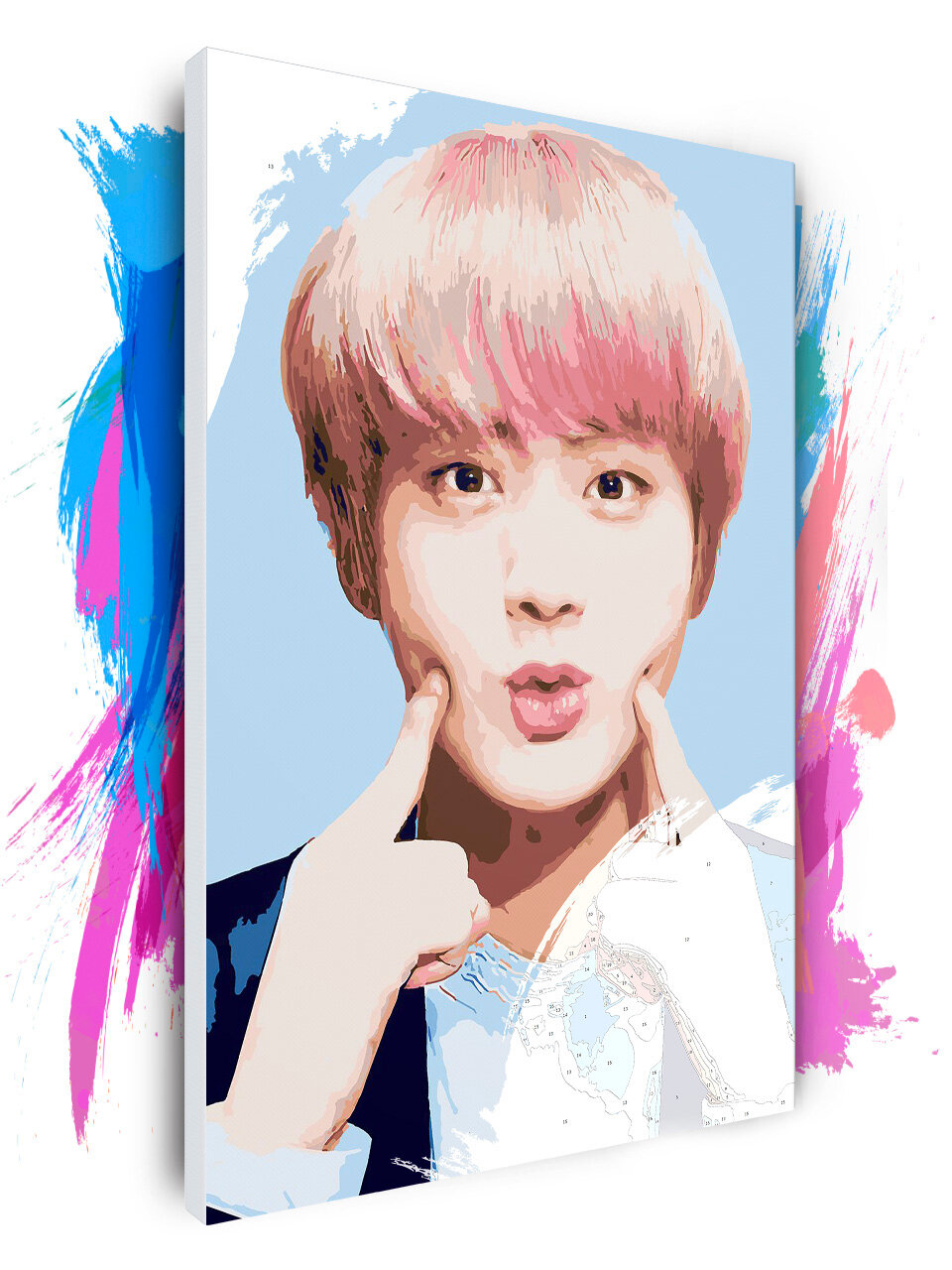 Картина по номерам на холсте BTS Джин Всемирный красавчик, 40 х 60 см
