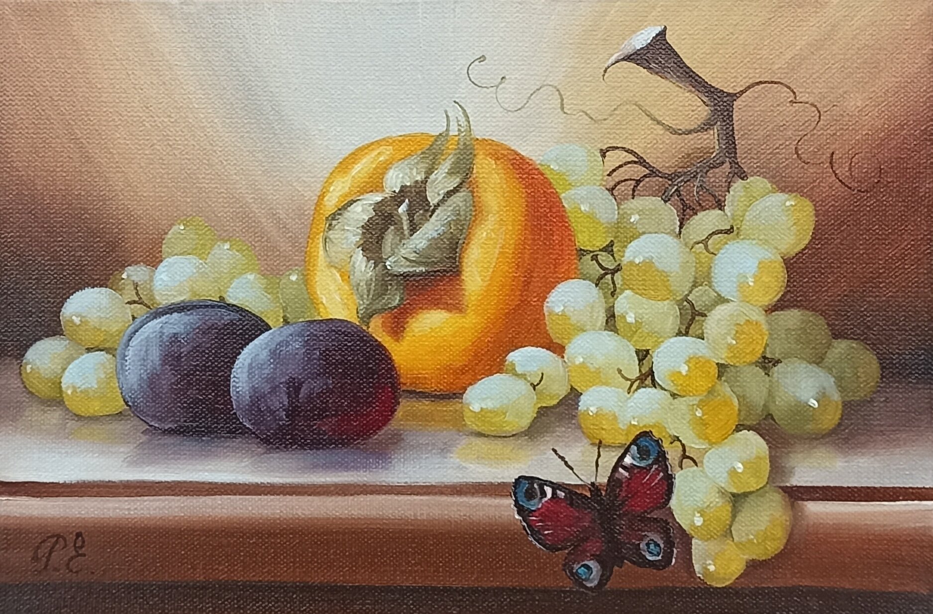 Картина масло/холст. 100% ручная работа, 100% живопись от Художественной мастерской Грёзы. Картина из серии "Натюрморты в голландском стиле" (гладкое, не мазковое написание картины - так писали старые голландские мастера). Размер картины 20х30 см.