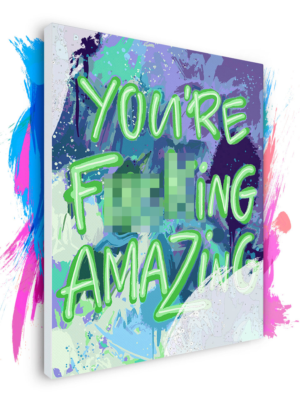 Картина по номерам на холсте You are amazing Неон Арт, 40 х 50 см