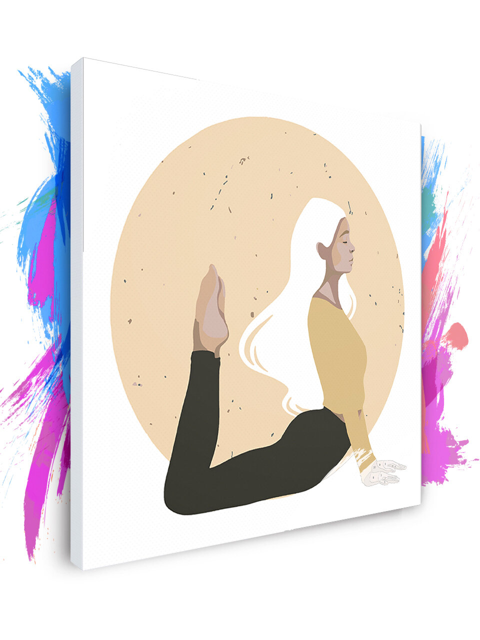 Картина по номерам на холсте Йога Асана Арт, 40 х 40 см