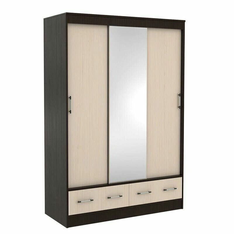 Шкаф-купе «Модерн-2» 1,5 м с ящиками и зеркалом (1500х610х2220)