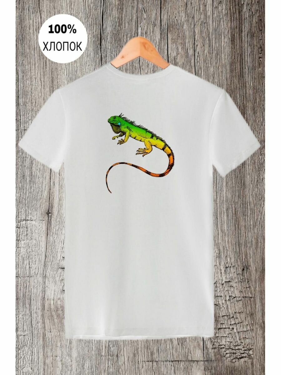 Футболка игуана green iguana ящерица
