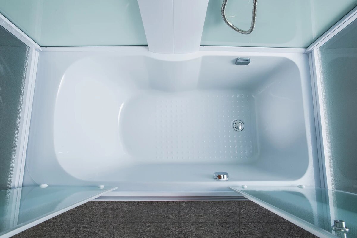 Душевая кабина Timo TE-0750 Eco, стеклянная передняя стенка, тропический душ, акриловый поддон