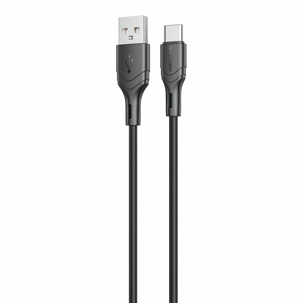 USB кабель BOROFONE BX99 Method Type-C, 3А, 1м, силикон (черный)