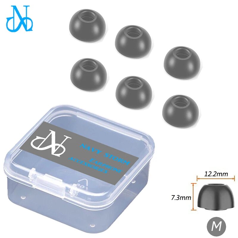 3 пары амбушюр Navy Storm для OnePlus Buds Pro 3 Black Medium