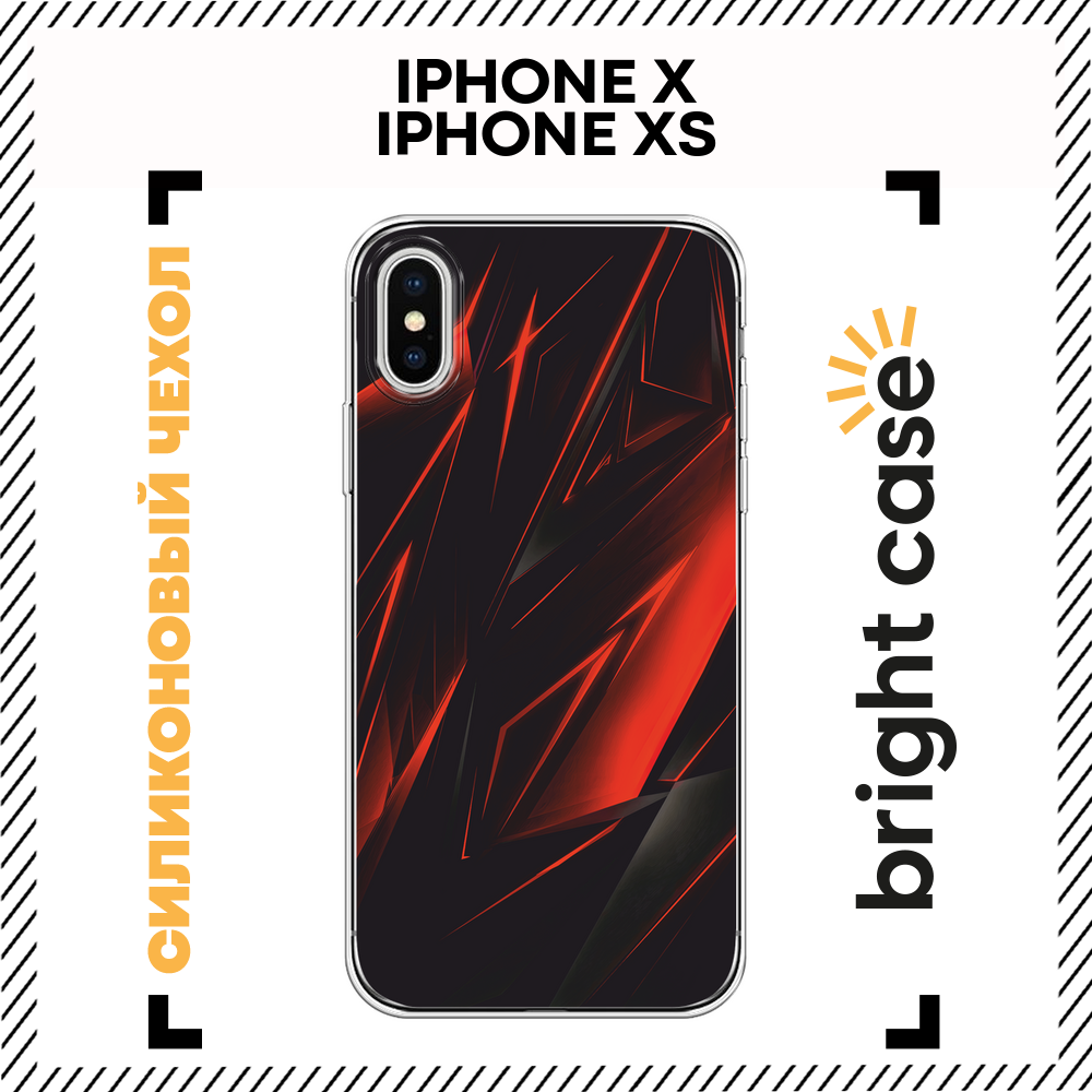 Силиконовый чехол на Apple iPhone X/XS / Айфон X/XS с принтом Текстура