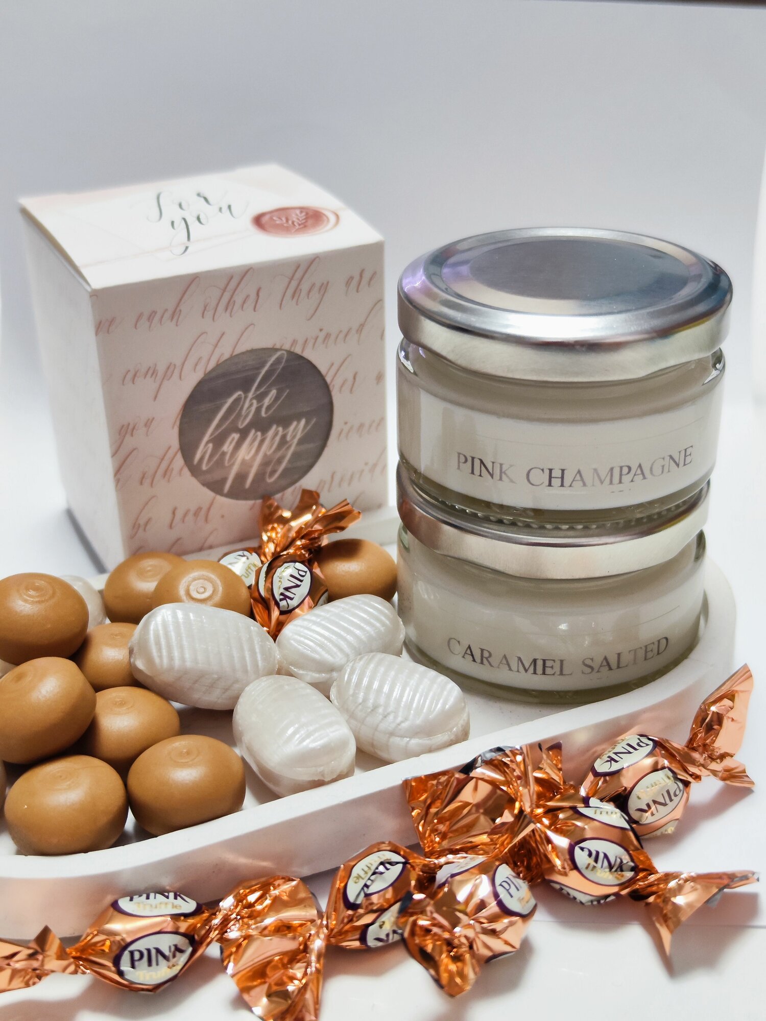 Набор свечей в стекле 50 мл х 2 шт в подарочной упаковке, арома свечи для дома с лучшими ароматами