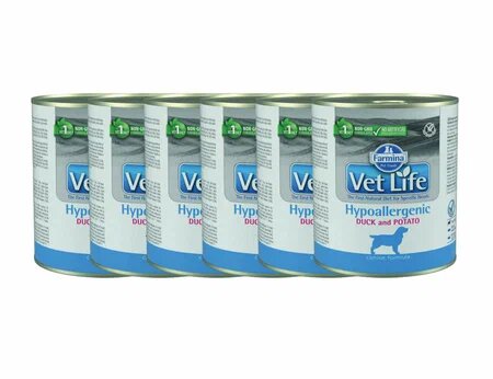 Farmina Консервы Vet Life Dog Hypoallergenic Duck & Potato / Утка с картофелем гипоаллергенный для собак 0,3 кг х 6 шт.