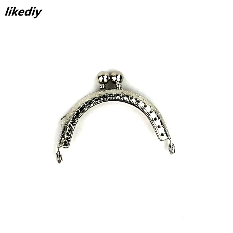 Металлическая рамка для кошелька, серебро, 6.5 см