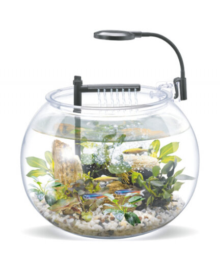Аквариум-шар Naribo A-300 для рыбки петушка пластиковый с оборудованием 12л