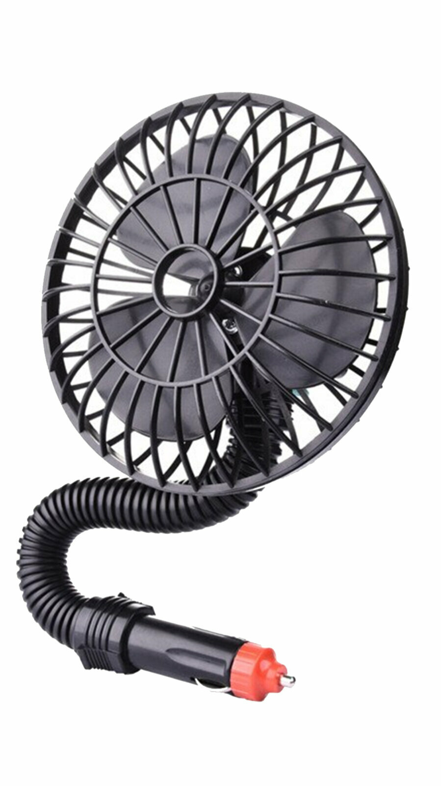 Вентилятор в салон 12,5 см на гибкой штанге в прикуриватель пластик 12В