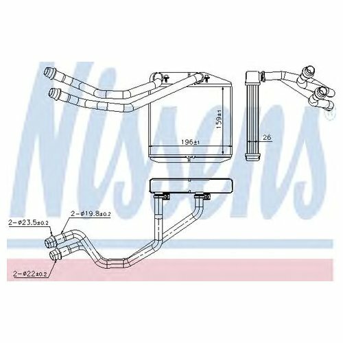 Радиатор печки Nissens 71163