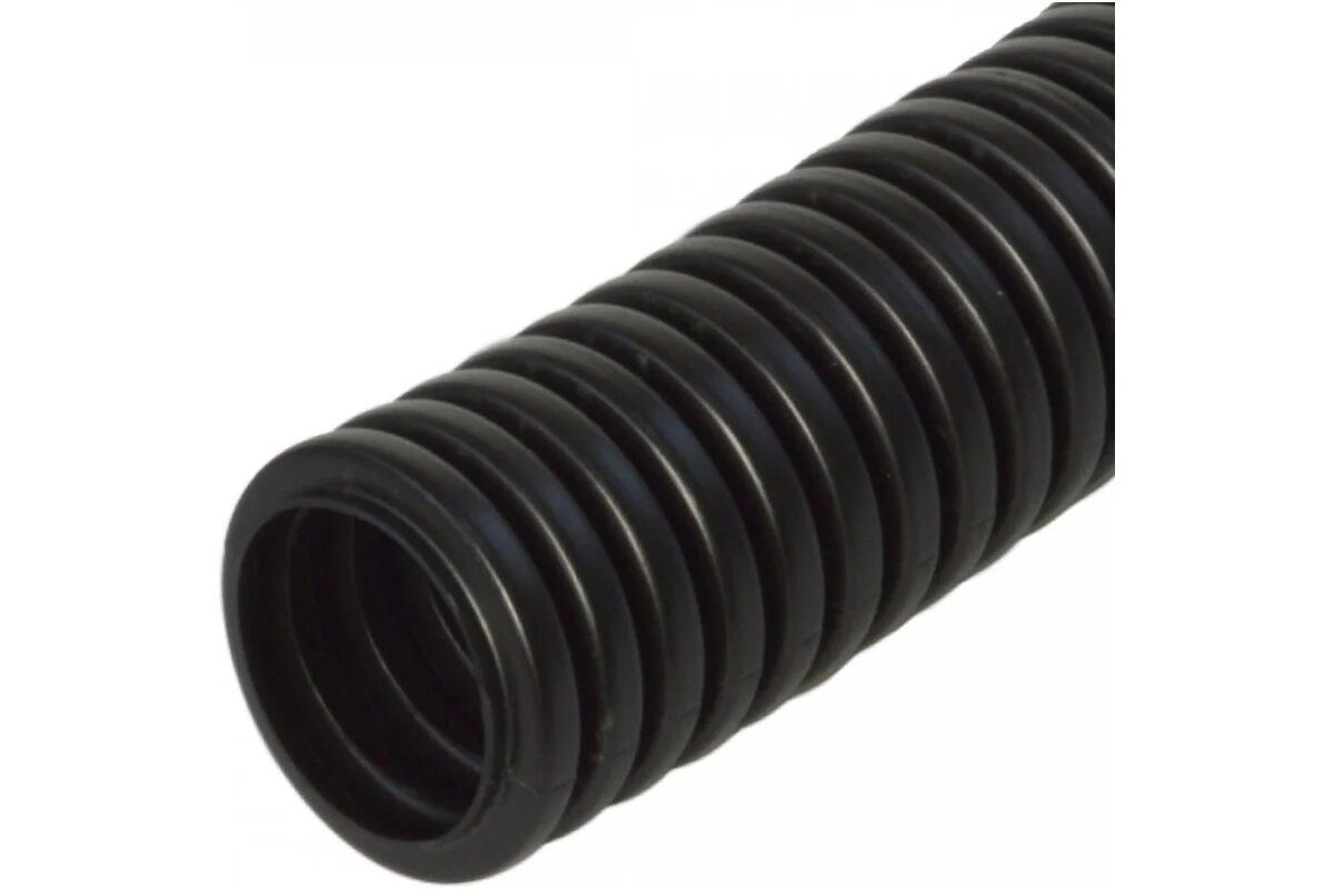 Промрукав Труба гофрированная ПП легкая 350 Н безгалогенная (HF) стойкая к ультрафиолету черная dвн 7,0 мм, dнар 10,0 мм 50м. PR02.0438