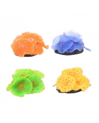 Коралл круглый донный силиконовый синий