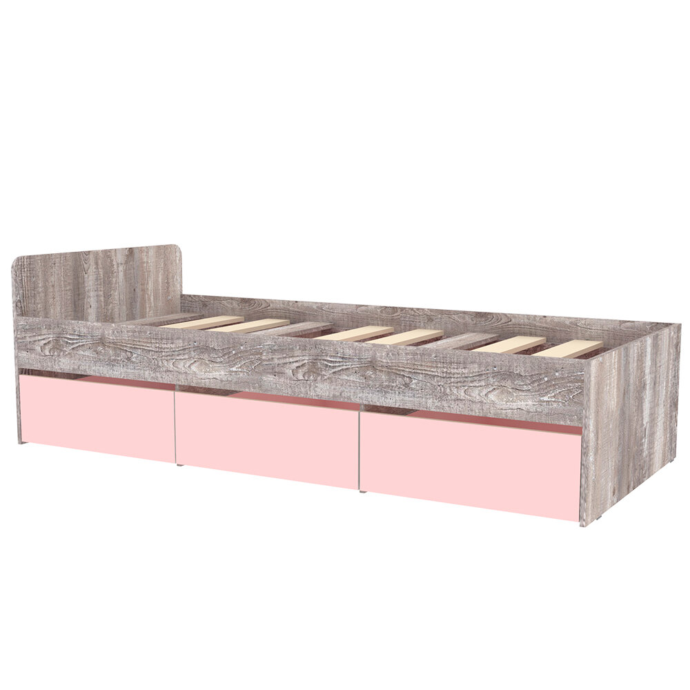 Кровать односпальная КИВи Бетон Розовый