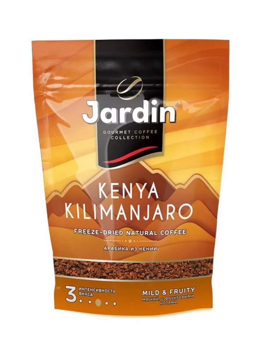Кофе JARDIN Kenya Kilimanjaro, Жардин, растворимый, сублимированный, средняя обжарка, 75г