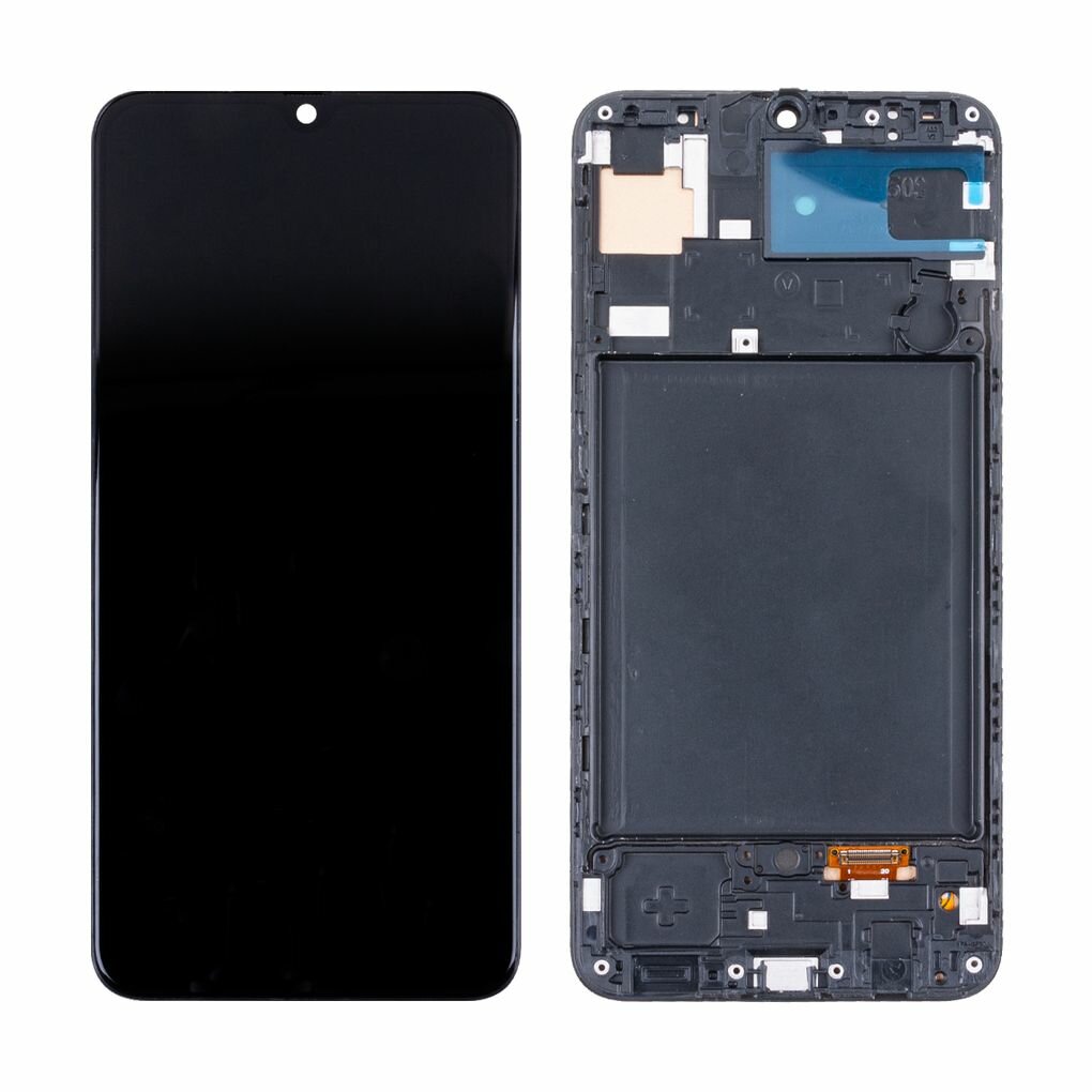 Дисплей для смартфона Samsung A505F (A50) модуль с рамкой Черный - (In-Cell)