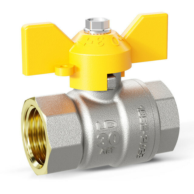 LD кран шаровый газовый 1/2 в/в бабочка - надёжное запорное устройство для трубопровода