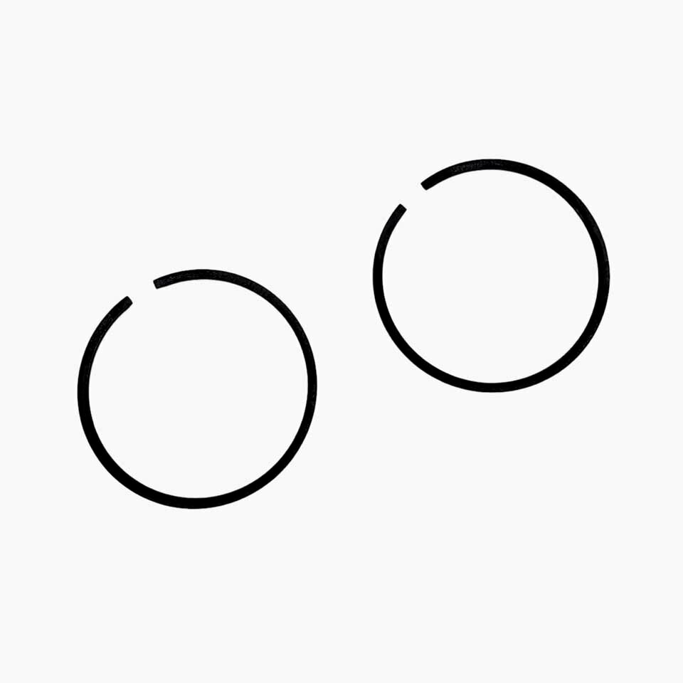 Кольцо поршневое на бензопилу Партнер 41мм (Р352,390,391,420, Ро2450) "Орегон" в блистере (компл=2шт)