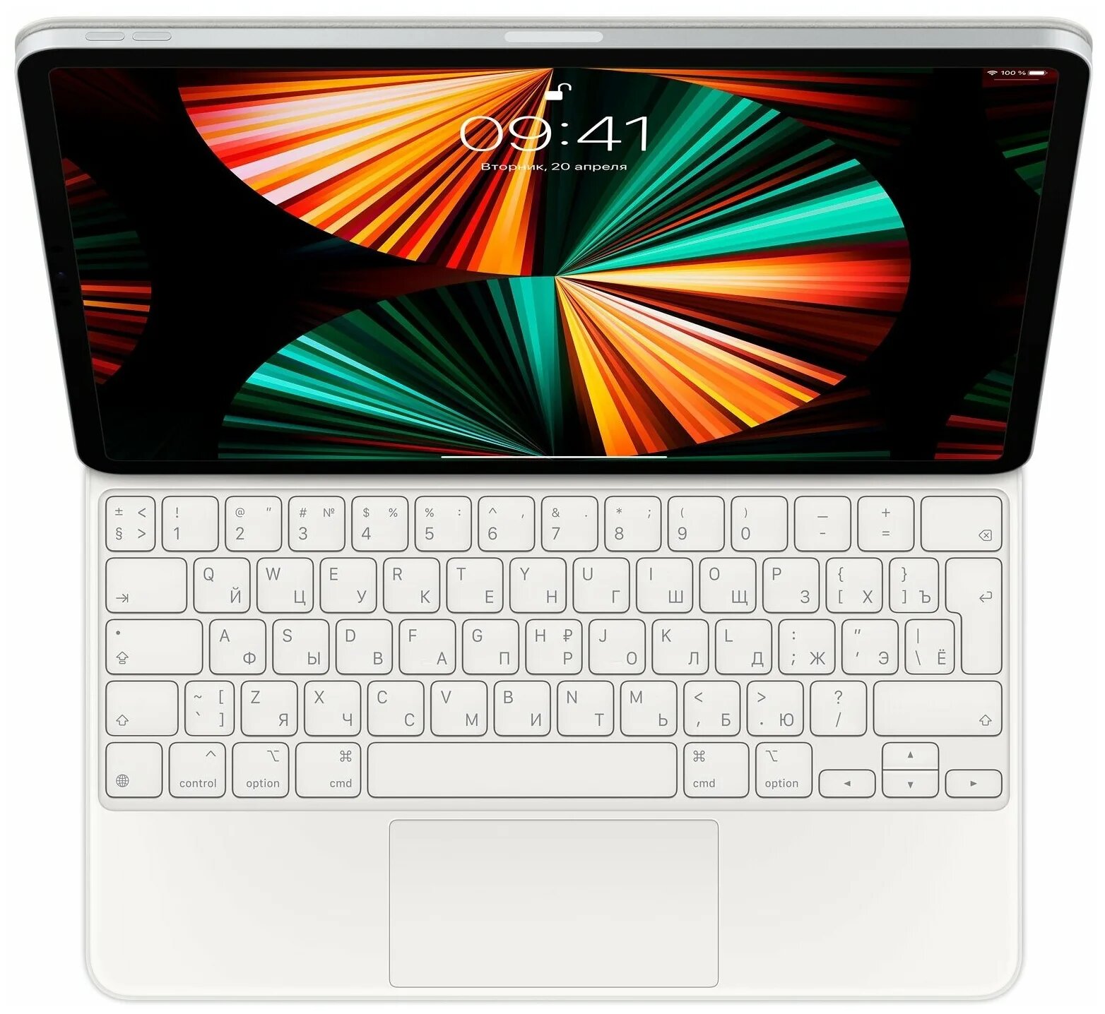 Чехол-клавиатура Apple Magic Keyboard для iPad Pro 12.9" (2018/2020/2021/2022), iPad Air 13" (2024) белый MJQL3